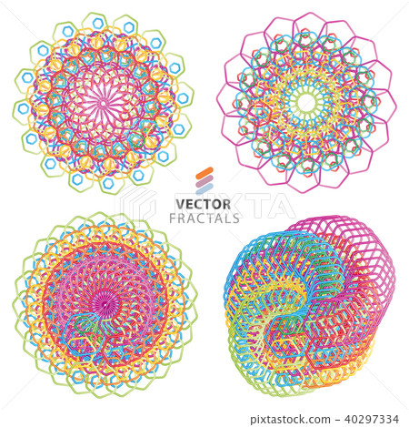 Vector fractal set - Stock Illustration [40297334] - PIXTA