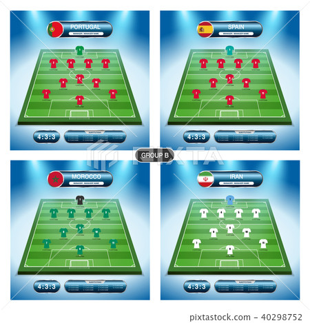 Soccer team player plan. Group B - Stock Illustration [40298752] - PIXTA