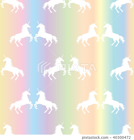 Vector seamless pattern from white unicorns - Stock Illustration ...