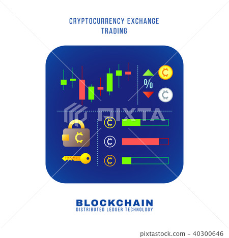 blockchain distributed ledger technology - Stock Illustration [40300646 ...