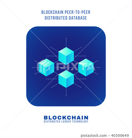 blockchain distributed ledger technology - Stock Illustration [40300649 ...