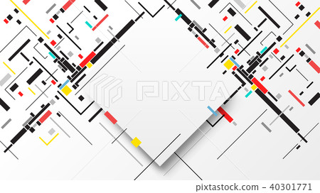 Digital geometric elements abstract background - Stock Illustration ...