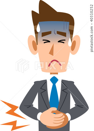 Poor physical condition of a business man in a... - Stock Illustration ...