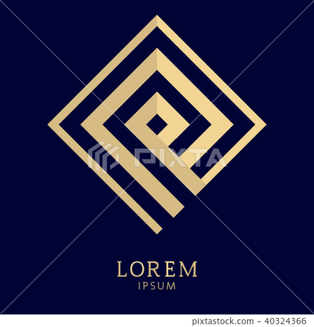 Icon design element. Graphic vector. Gold logo - Stock Illustration ...