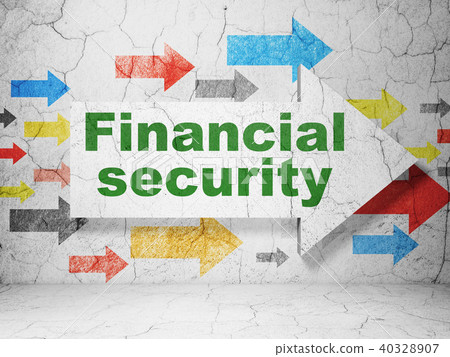 Security concept: arrow with Financial Security... - Stock Illustration ...