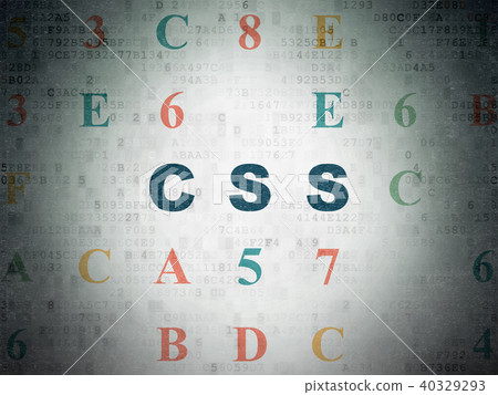 Programming concept: Css on Digital Data Paper... - Stock Illustration ...