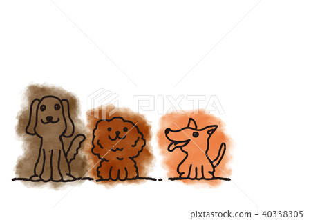Three dogs dog illustration - Stock Illustration [40338305] - PIXTA
