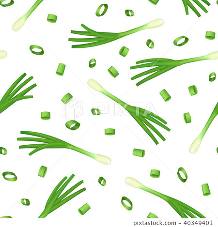 Realistic 3d Detailed Spring Onions Seamless... - Stock Illustration ...