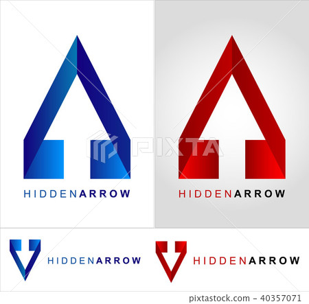 Hidden arrow - Stock Illustration [40357071] - PIXTA