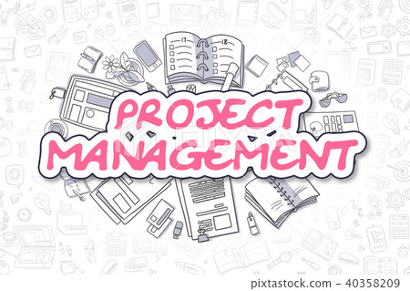 Project Management - Cartoon Magenta Text.... - Stock Illustration ...