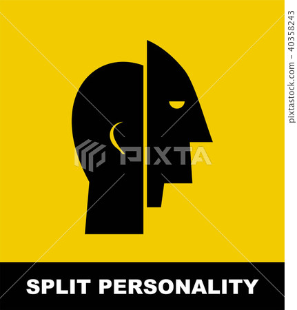 split personality. simple flat vector illustration - Stock Illustration ...