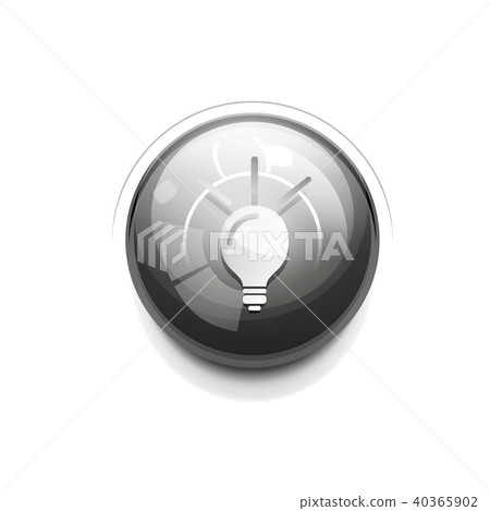 Light bulb, new idea concept web button - Stock Illustration [40365902 ...