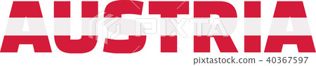 Austria flag word - Stock Illustration [40367597] - PIXTA
