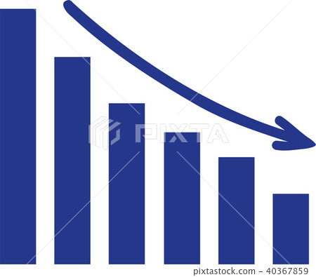 bar_chart_down.eps - Stock Illustration [40367859] - PIXTA