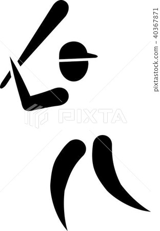 Baseball Pictogram Player - Stock Illustration [40367871] - PIXTA