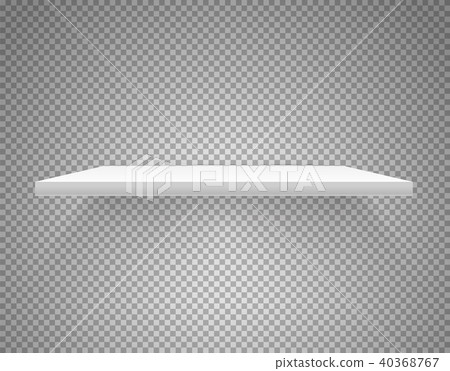White shelf isolated on transparent background - Stock Illustration ...