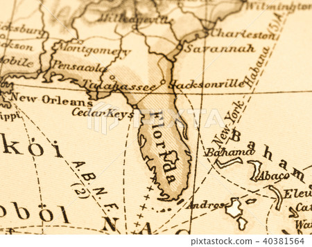 Map Of Florida Peninsula Old Map Of Florida, Archival Map Print,