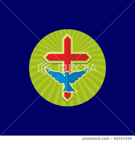 Sun, circle, radiating, cross, yellow, blue, red - Stock Illustration ...