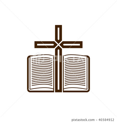 The Cross and the open Bible. - Stock Illustration [40384912] - PIXTA