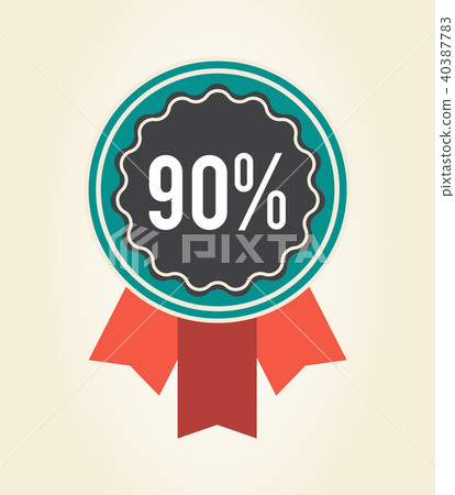 90 Sale Clearance Sign Icon Vector Illustration - Stock Illustration ...