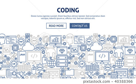 Coding Banner Design - Stock Illustration [40388366] - PIXTA
