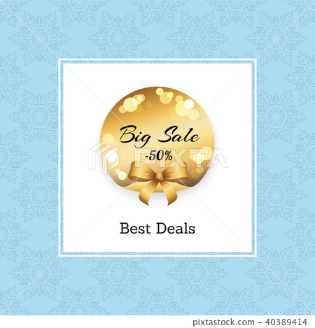 Best Deals Big Sale -50 Off Golden Round Label - Stock Illustration ...