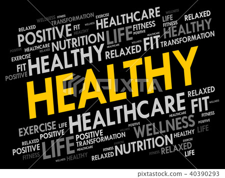HEALTHY word cloud, fitness - Stock Illustration [40390293] - PIXTA