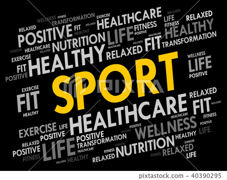 SPORT word cloud background - Stock Illustration [40390295] - PIXTA