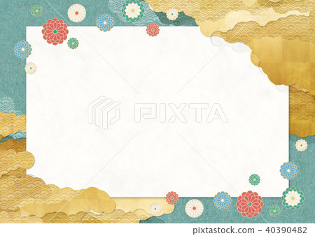Japanese modern frame (Japanese paper texture) - Stock Illustration ...