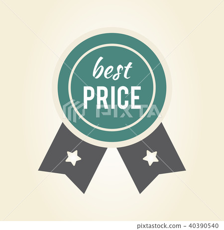 Best Price Sticker with Ribbon Vector Illustration - Stock Illustration ...
