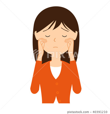Illustration material of a sad young woman - Stock Illustration ...