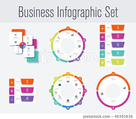 Set with infographics - Stock Illustration [40391616] - PIXTA