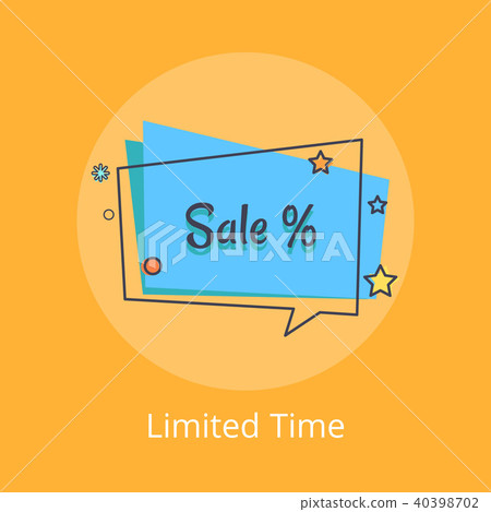 Limited Time Sale Banner in Speech Bubble Vector - Stock Illustration ...