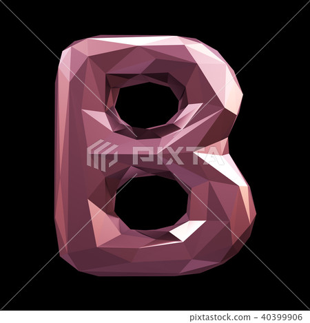 Capital latin letter B in low poly style... - Stock Illustration ...