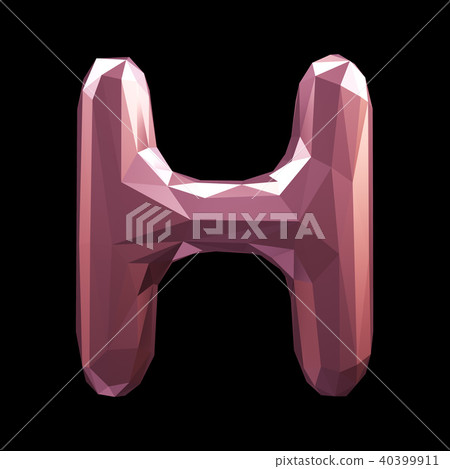 Capital latin letter H in low poly style... - Stock Illustration ...