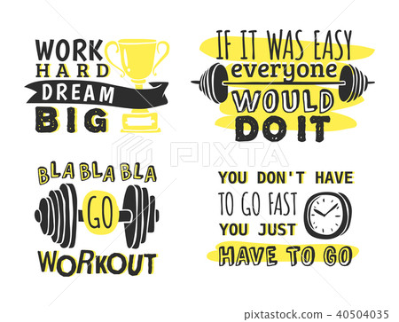 Sport motivational logo vector design hand... - Stock Illustration ...