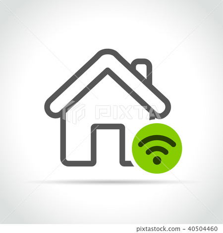 smart home icon on white background-插圖素材 [40504460] - PIXTA圖庫