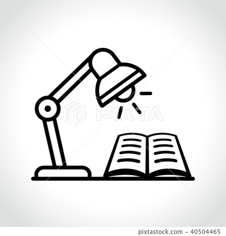 lamp and book icon concept - Stock Illustration [40504465] - PIXTA