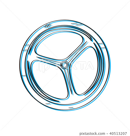 Bike wheel outline - Stock Illustration [40513207] - PIXTA