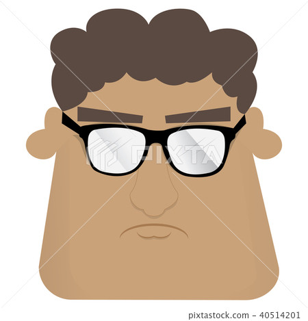 Angry man avatar - Stock Illustration [40514201] - PIXTA