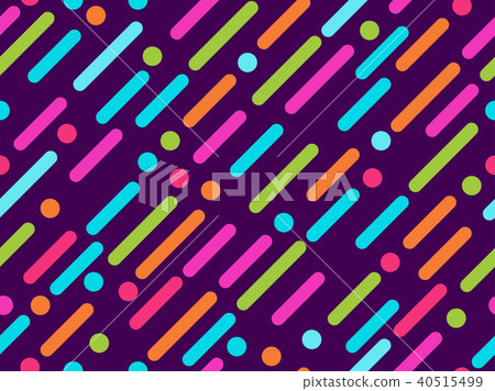Seamless pattern with colorful lines and dots - Stock Illustration ...
