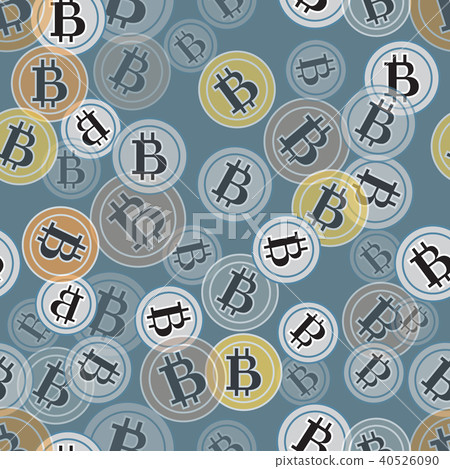 Seamless pattern with bitcoins Finance and virtual - Stock Illustration ...
