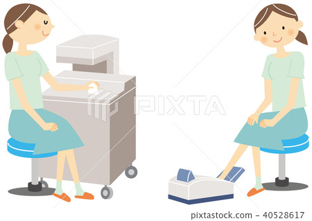 Bone density measurement woman set - Stock Illustration [40528617] - PIXTA
