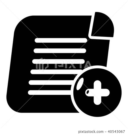 Add new icon, simple black style - Stock Illustration [40543067] - PIXTA