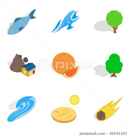 Onshore icons set, isometric style - Stock Illustration [40543107] - PIXTA