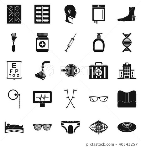 Invalid icons set, simple style - Stock Illustration [40543257] - PIXTA
