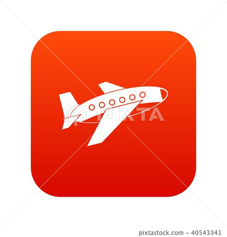 Airplane icon digital red - Stock Illustration [40543341] - PIXTA