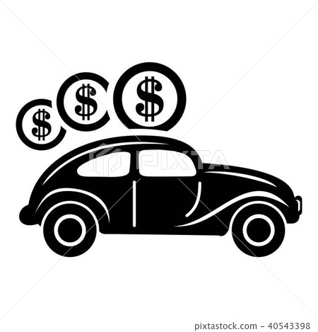 Car on credit icon, simple style. - Stock Illustration [40543398] - PIXTA