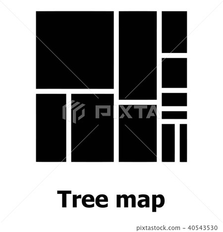 Tree map icon, simple style. - Stock Illustration [40543530] - PIXTA