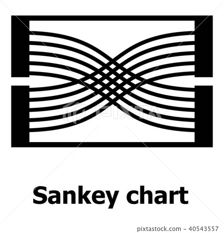 Sankey chart icon, simple style. - Stock Illustration [40543557] - PIXTA